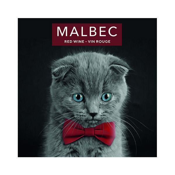 Malbec Kitten with Blue Eyes & Red Bow Tie Pack of 30 Wine Labels (3.7 ...